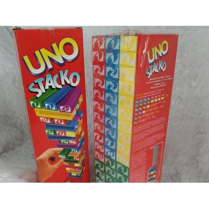 Uno Stacko / Mainan Balok Susun Tower Stacko / Board Games Uno Stacko ...