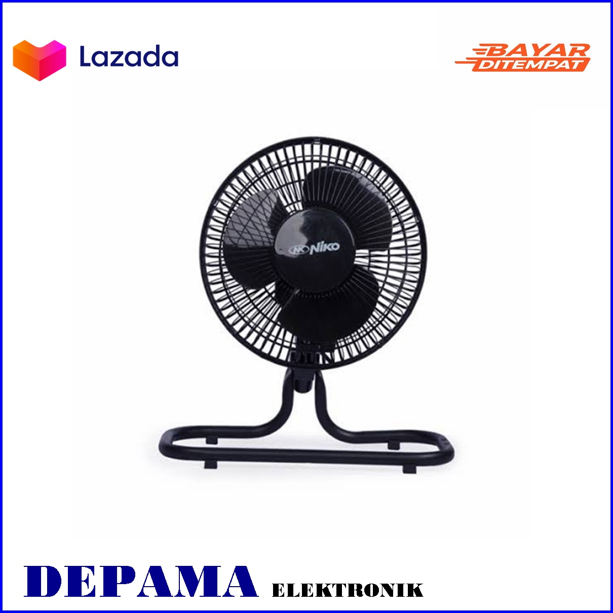 Kipas Angin Meja / Desk Fan Besi 9 Inch Niko NKD-9B-bahan metal-besi ...