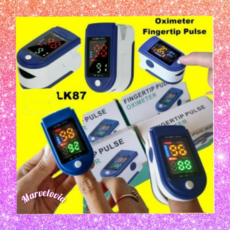 OXIMETER FINGERTIP PULSE LK87 AB-88 Alat Ukur Kadar Oksigen Pengukur Detak Jantung Oxymeter SPO2 ...