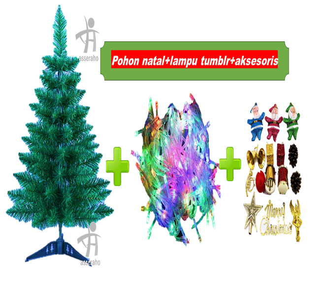 1 Set Paket Pohon Natal Lengkap Dengan Aksesoris Ornamen Natal ...