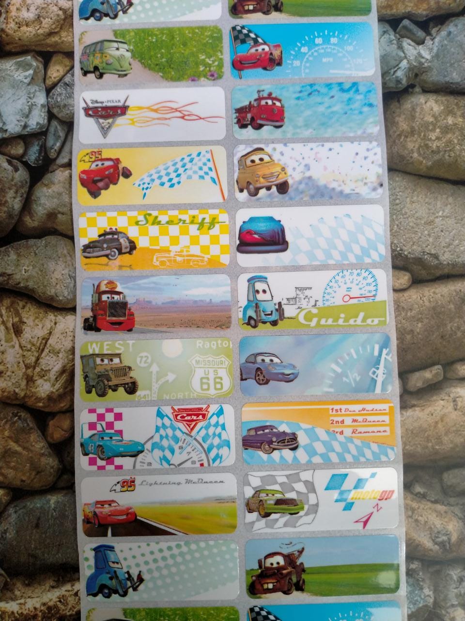 STIKER LABEL NAMA WATERPROOF CARS MCQUEEN | Lazada Indonesia