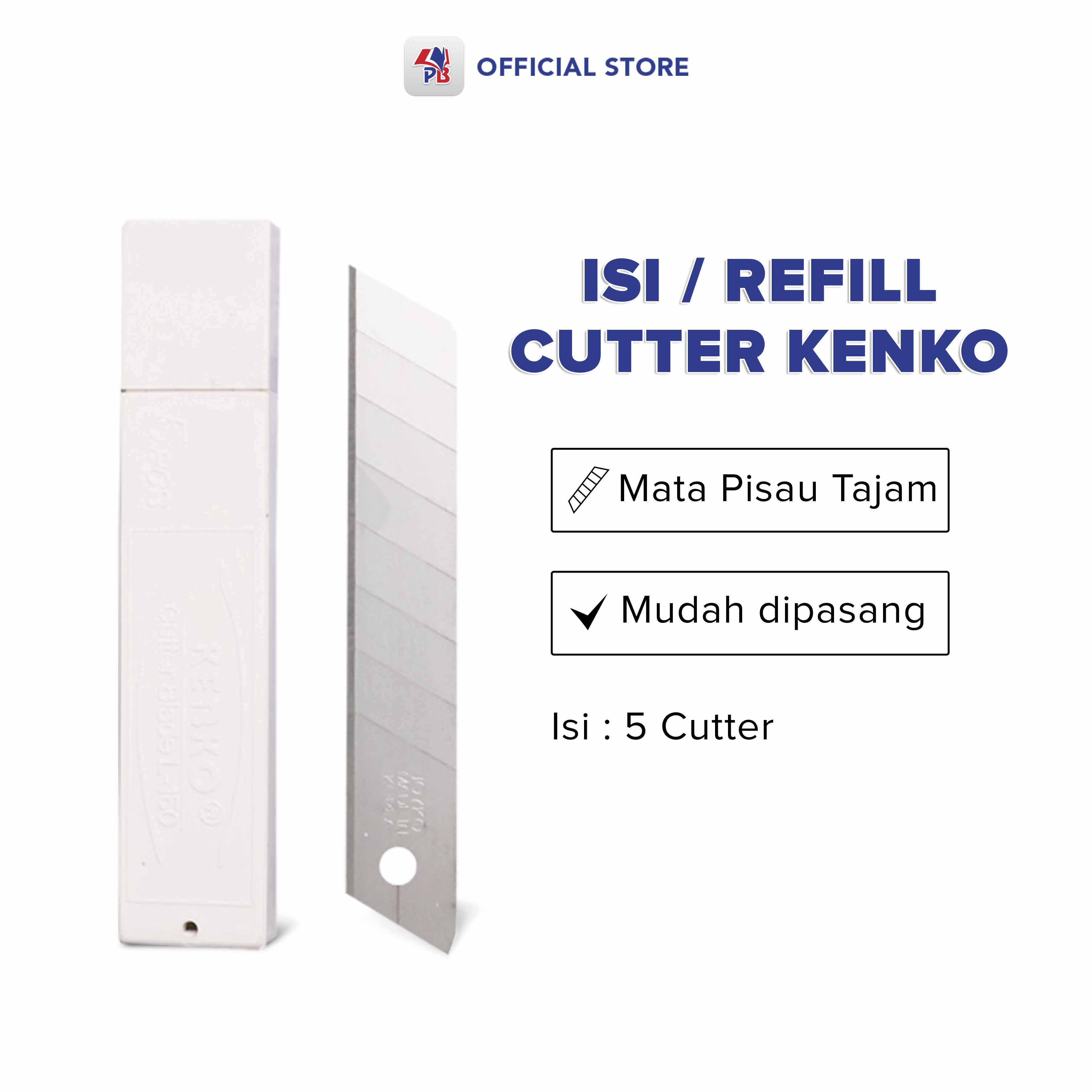 Isi Cutter Kenko L 150 Besar Refill Cutter Isi 5 Mata Pisau | Lazada ...