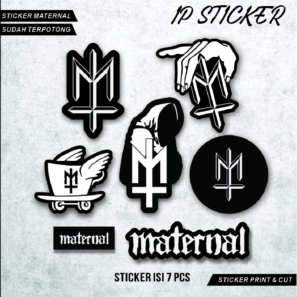 STICKER BRAND MATERNAL DISASTER, STICKER LOGO, STICKER BRAND MATERNAL ...