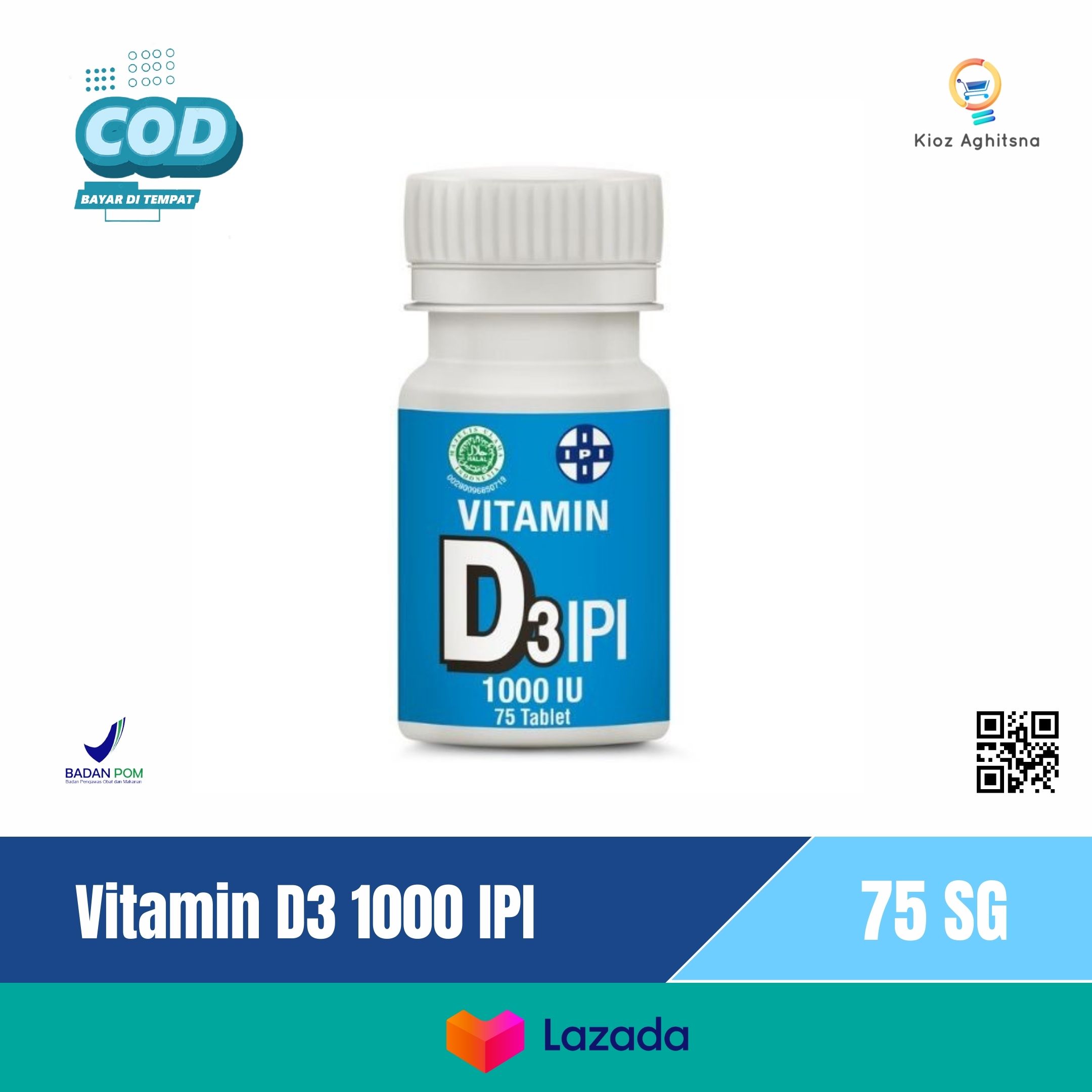 Vitamin D3 1000 IPI 75sg | Lazada Indonesia