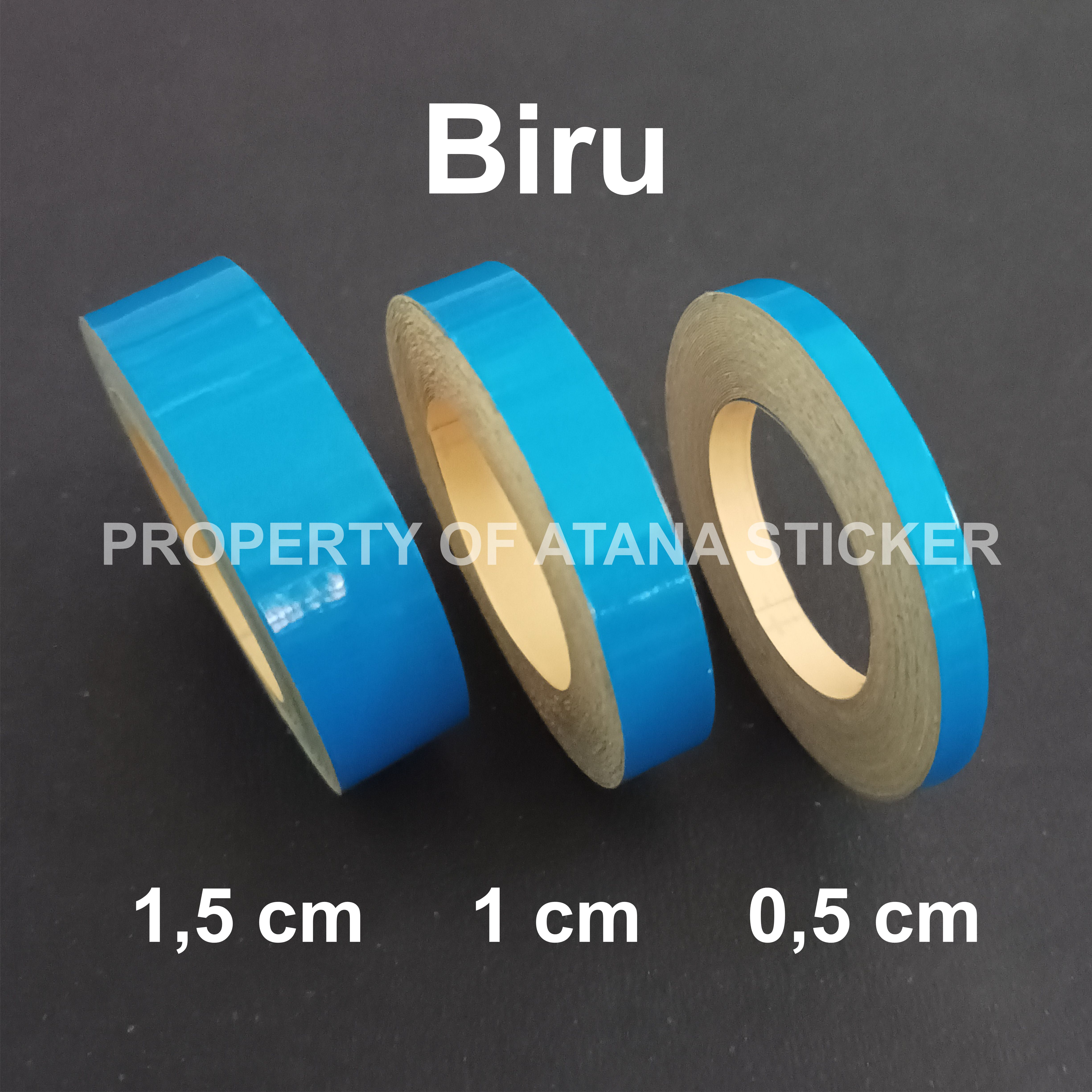 Stiker List Velg Body Sepeda Motor Matic Mobil Biru Blue Lis Pelek Wrap ...