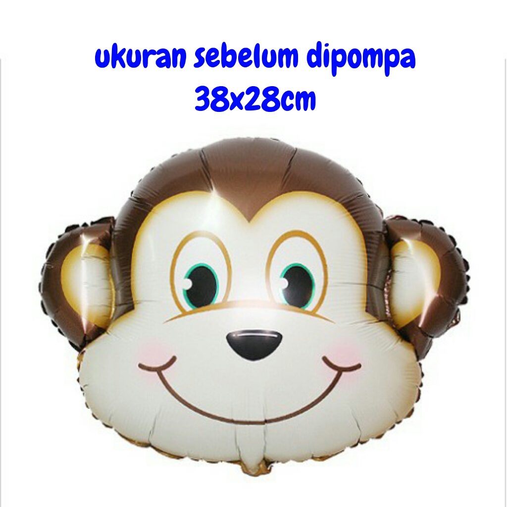balon karakter muka hewan animal binatang monyet monkey | Lazada Indonesia