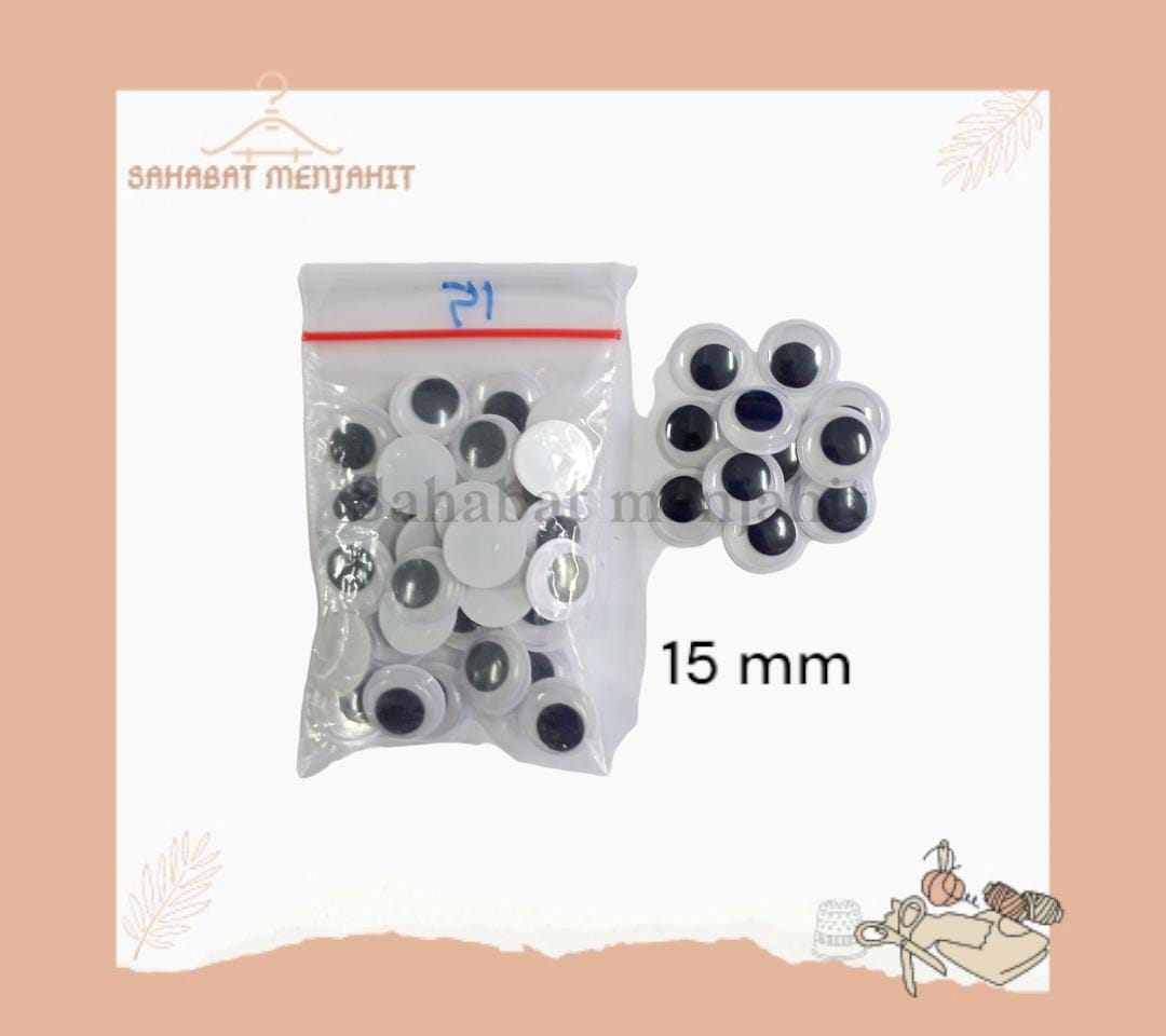 Mata Boneka / Googly Eyes / Mata-Mataan / Mata Kocak Berbagai Ukuran ...