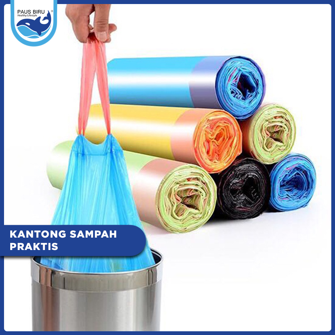 KANTONG PLASTIK SAMPAH SERUT DENGAN TALI BANYAK VARIAN WARNA / KANTONG SAMPAH SERBAGUNA WARNA ...