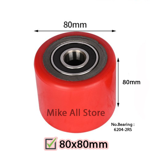 Roda PU hand pallet/hand lift taiwan 80x60/80x70/80x80/80x90/80x100mm ...