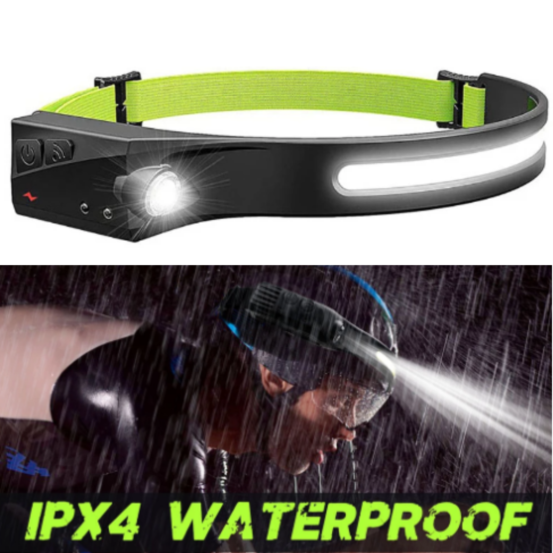 Senter kepala headlamp COB sensor rechargeable waterproof | Lazada ...