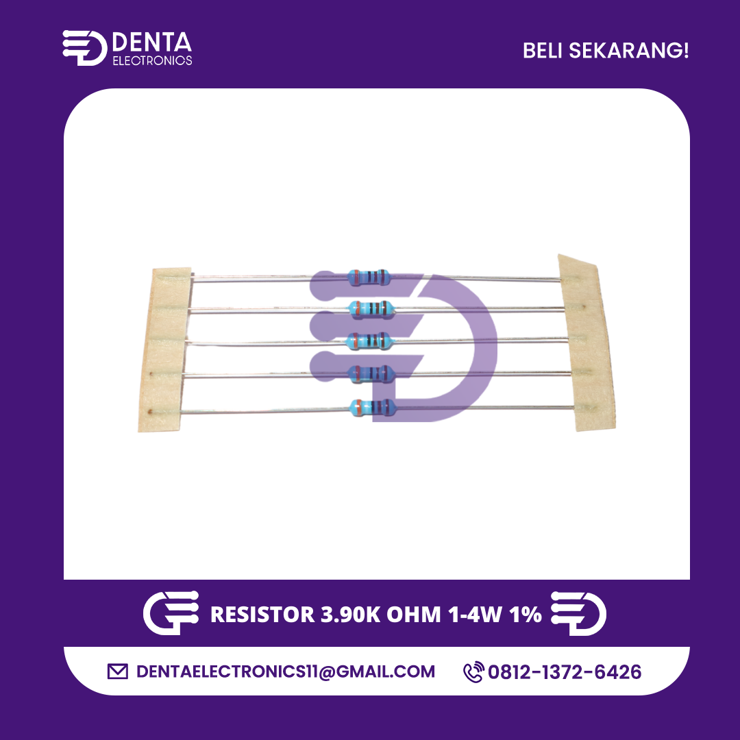 RESISTOR 3.90K OHM 1/4W 1% DIP - BIRU | Lazada Indonesia
