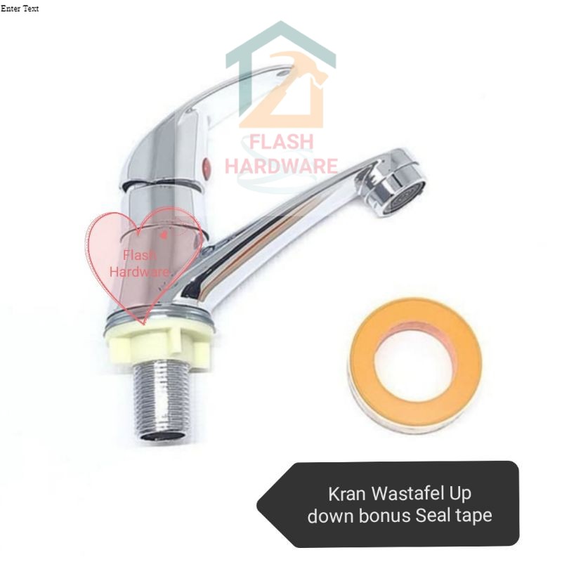 kran wastafel angkat up down/keran cuci tangan 1/2 inch+seal tape ...