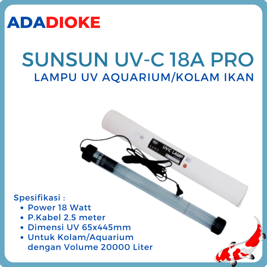 SUNSUN UVC18A PRO UVC 18A LAMPU UV KOLAM IKAN AQUARIUM 18 WATT | Lazada Indonesia