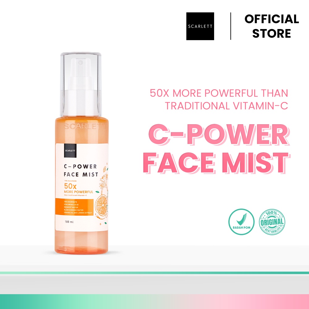 SCARLETT WHITENING C-POWER FACE MIST - 50X MORE POWERFUL | Lazada Indonesia