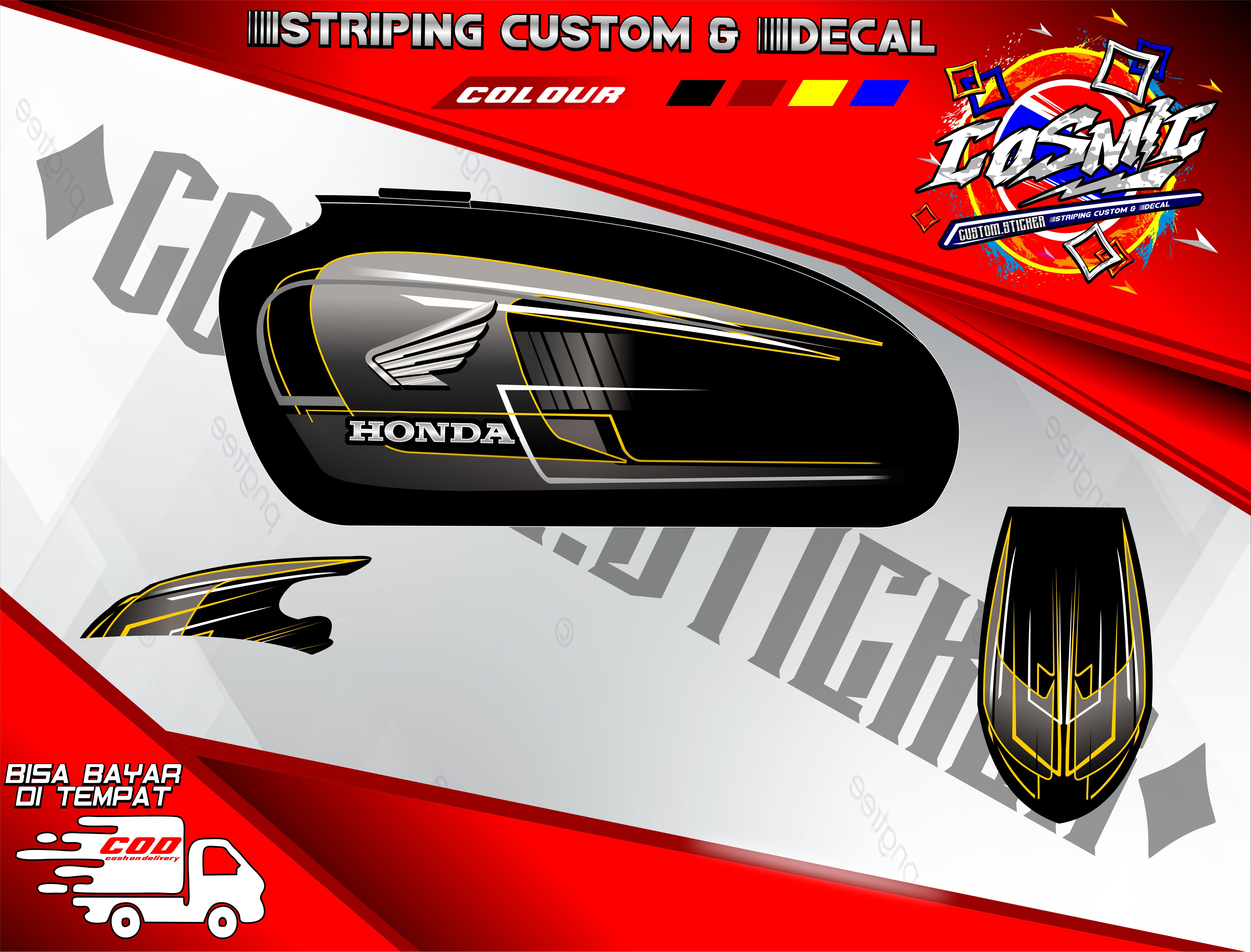 STICKER CB 100 / CB GLATIK TRIPING DECAL MOTOR CUSTOM MURAH 11 | Lazada ...