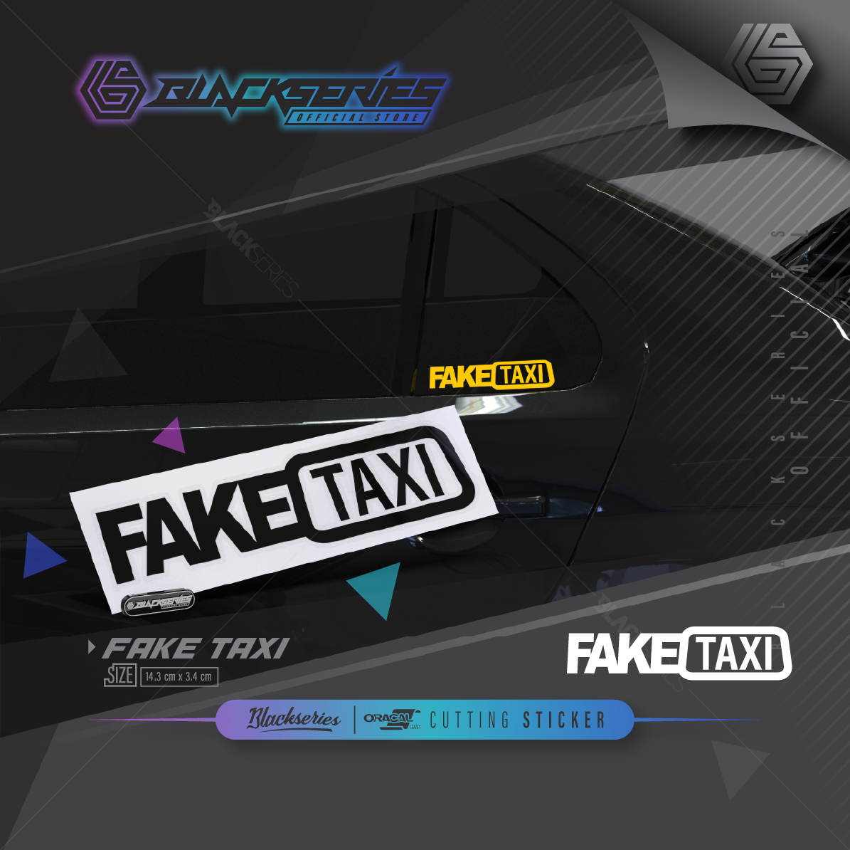 Stiker Fake Taxi | Cutting Stiker Fake Taxi | Fake Taxi | Lazada Indonesia
