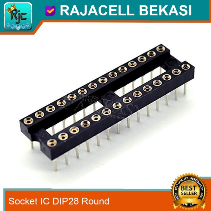 High Quality DIP 28 Round IC Socket 2.54mm pitch Soket IC Bulat ...