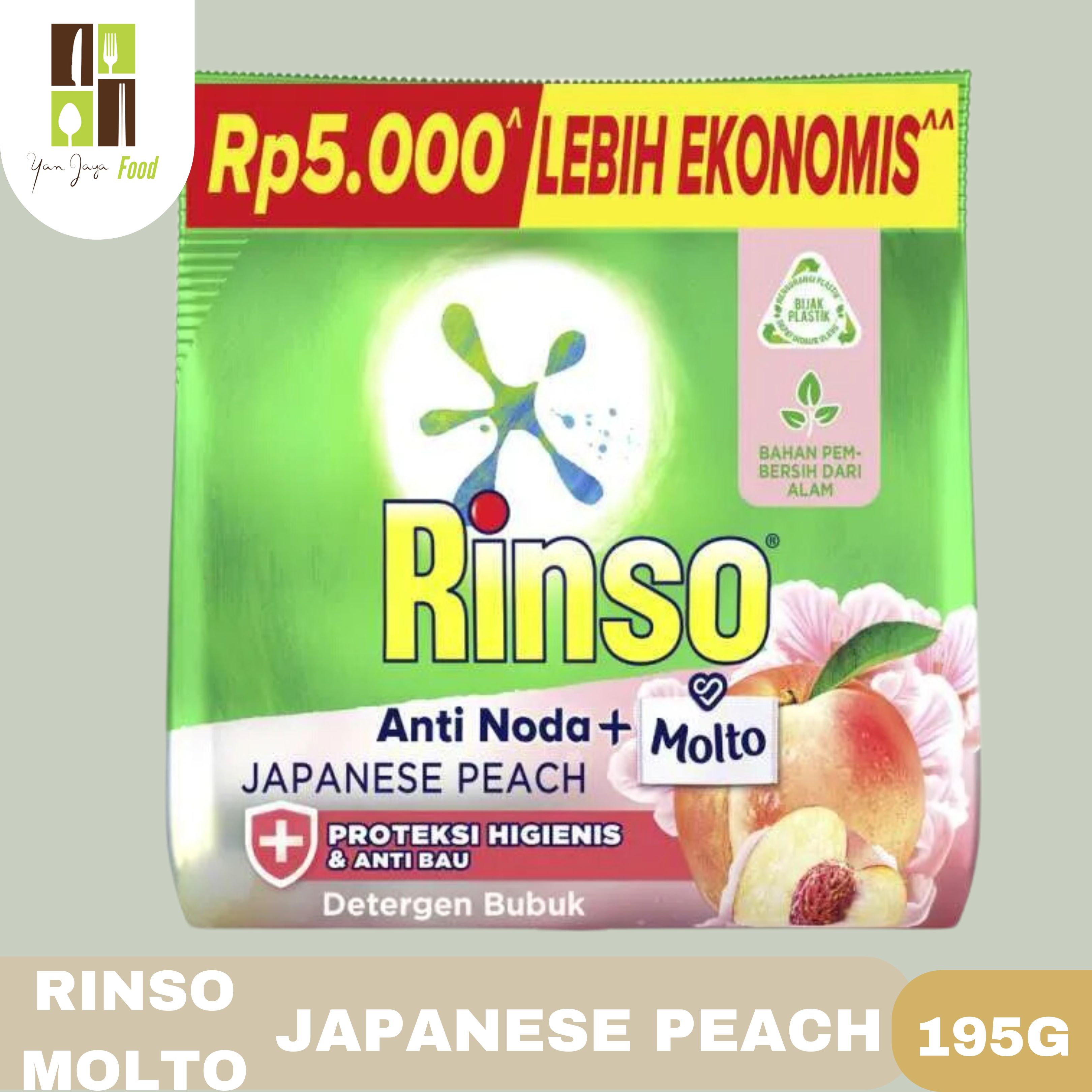 Rinso Molto Anti Noda Detergen Bubuk Japanese Peach / Perfume Essence / Rose Fresh 195g | Lazada ...