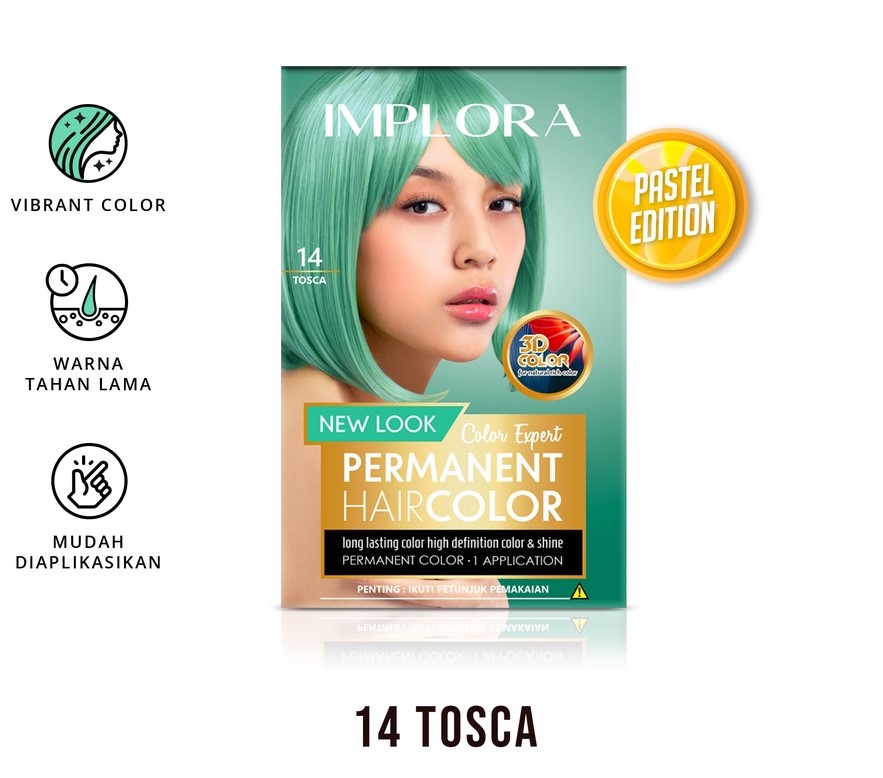 IMPLORA NEW LOOK PERMANENT HAIR COLOR | CAT RAMBUT - PEWARNA RAMBUT ...