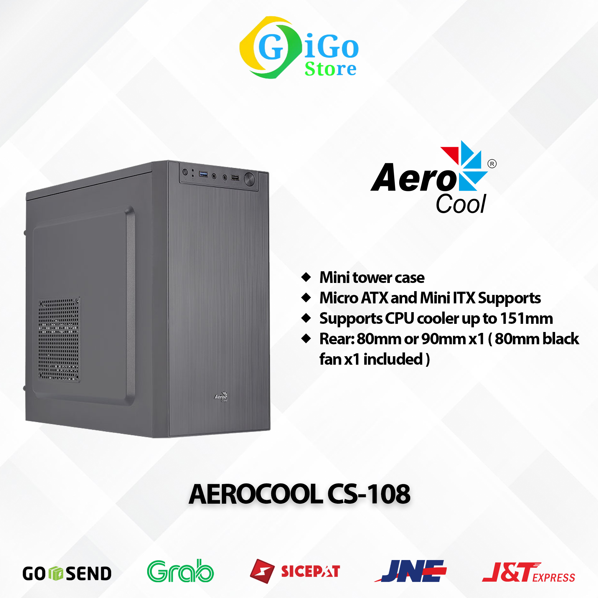 Casing PC Aerocool CS-108 Mini Tower Case Micro-ATX / Mini-ITX Case PC Komputer | Lazada Indonesia