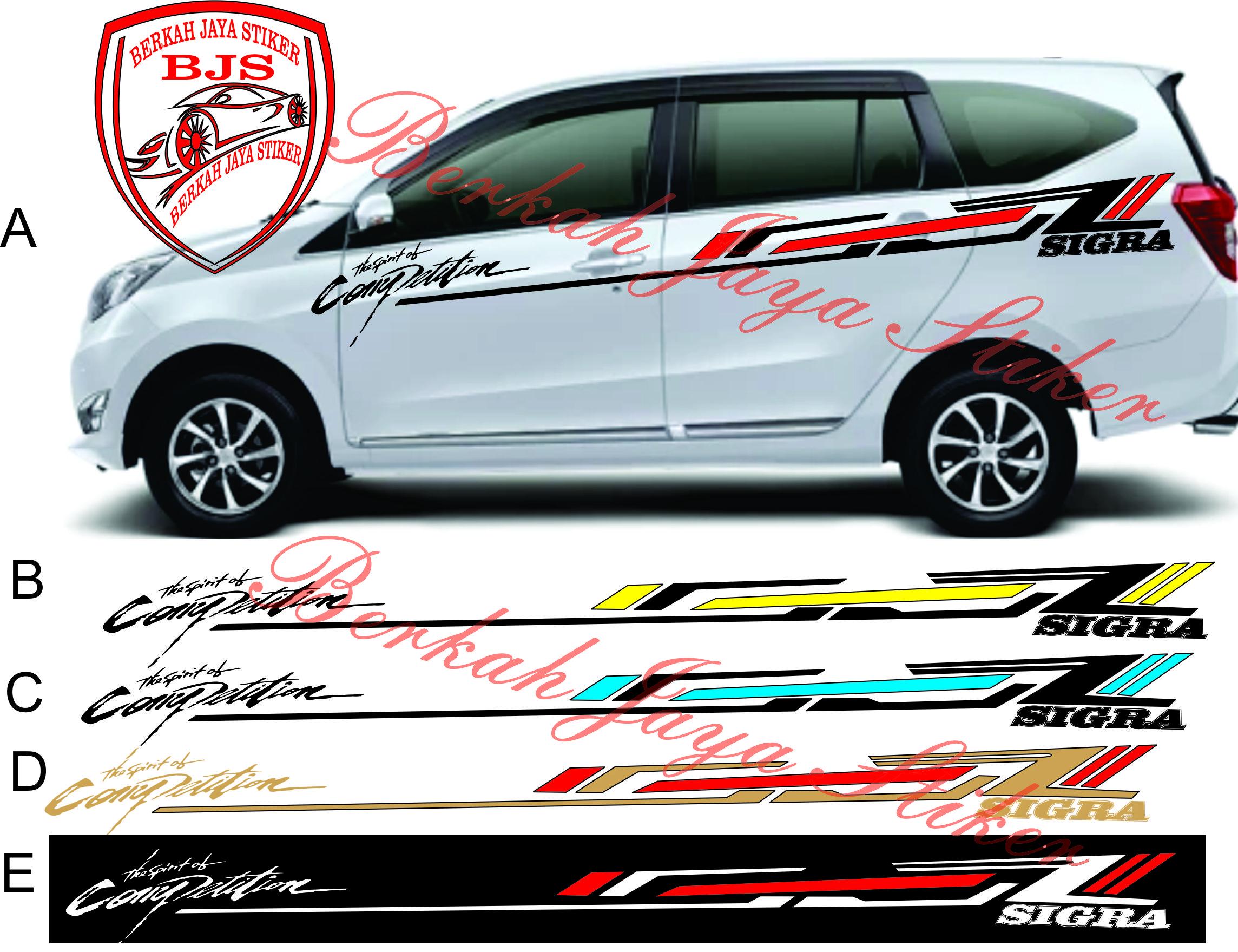 Terbaru cutting stiker mobil Sigra stiker sticker mobil daihatsu sigra ...