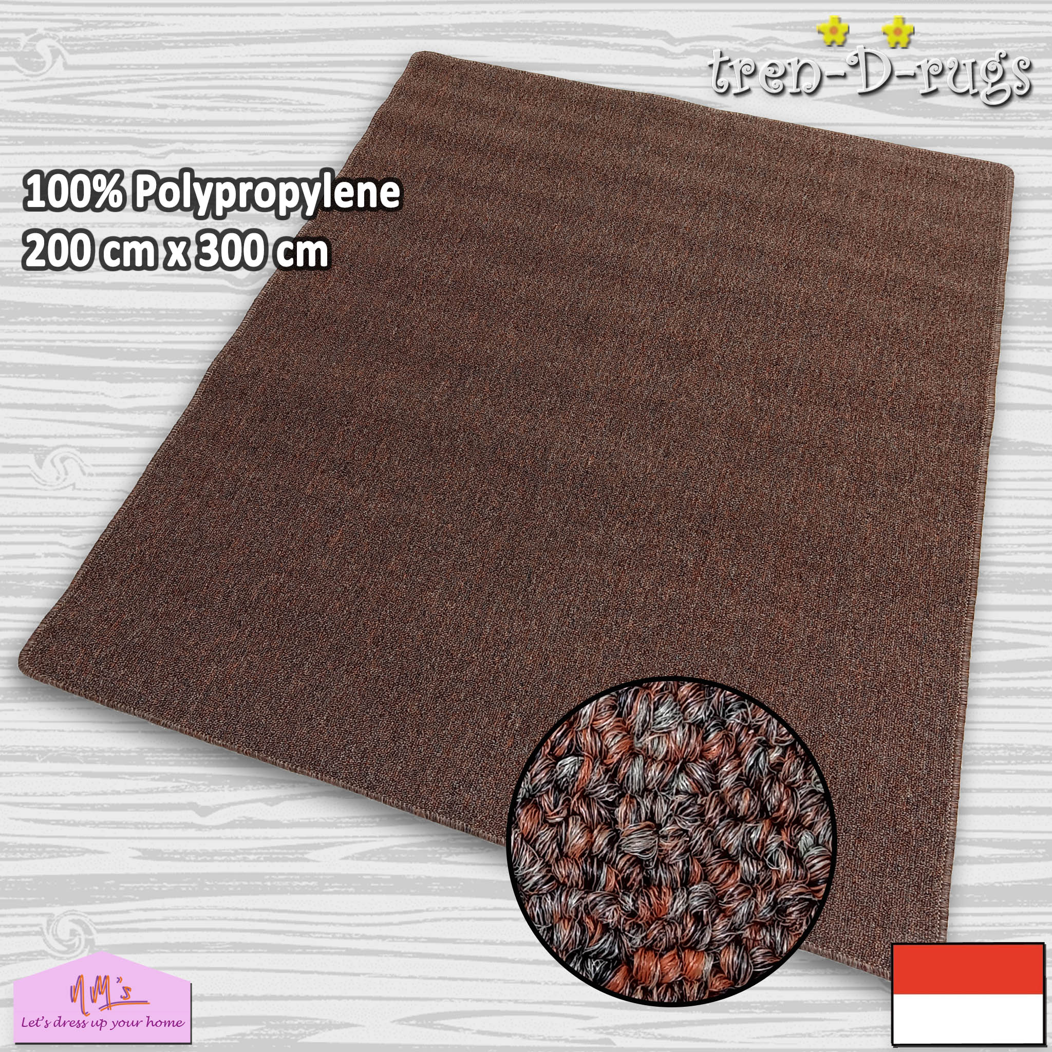 Karpet polypropylene polos tuffted loop pile jumbo lantai ruang tamu ...