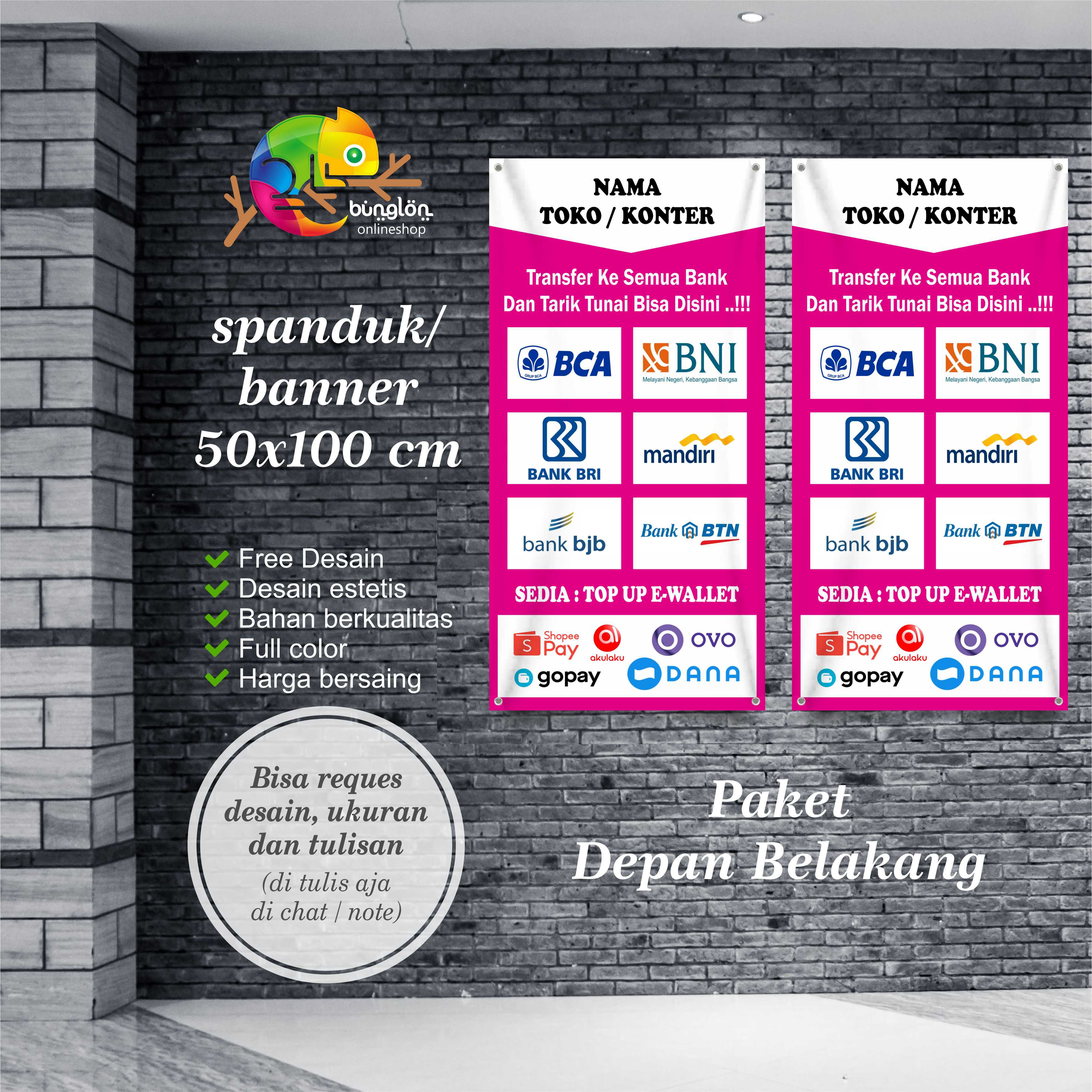 Spanduk Banner Palng Transfer Uang Semua Bank, Murah Berkualitas ...