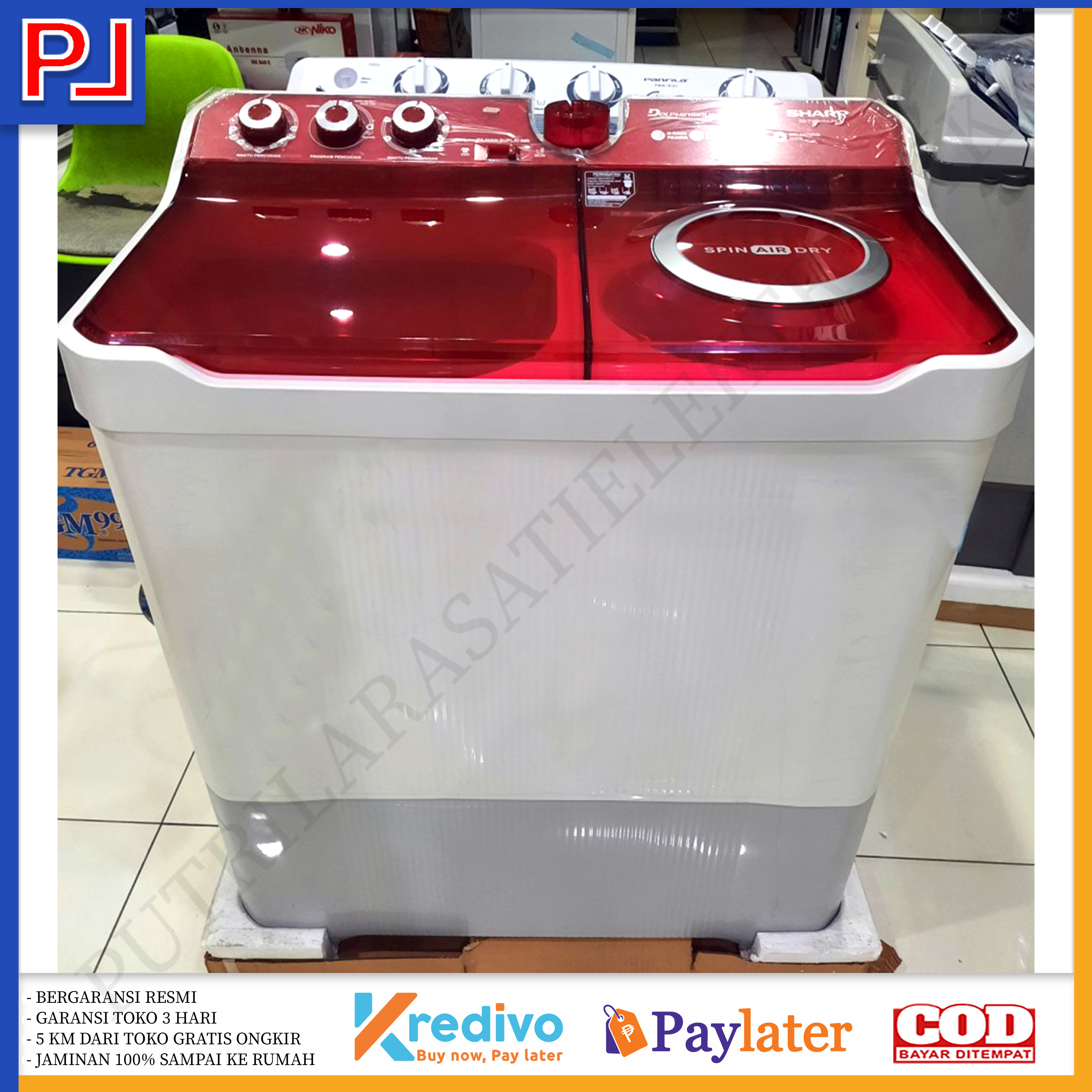 MESIN CUCI SHARP 2 TABUNG KAPASITAS BESAR 14KG TYPE EST-1490 | Lazada Indonesia