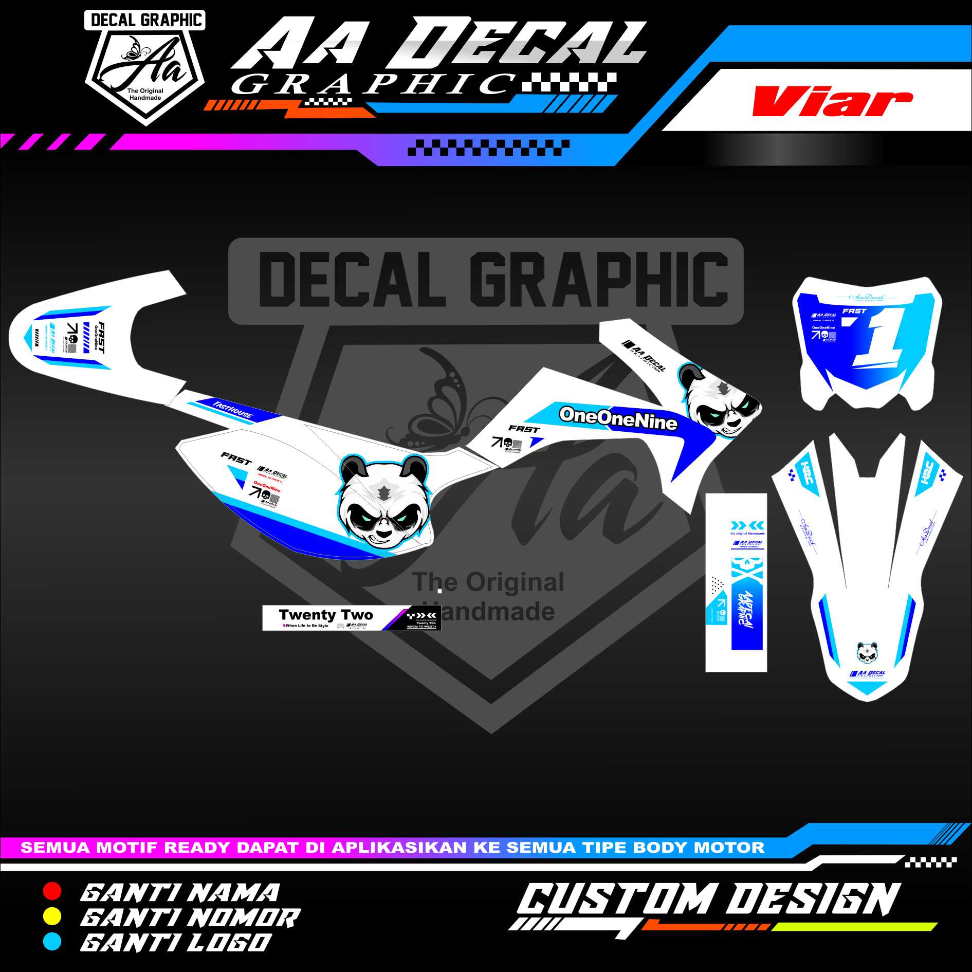 decal viar 150 decal viar 200 stiker viar decal viar bisa request nomor ...