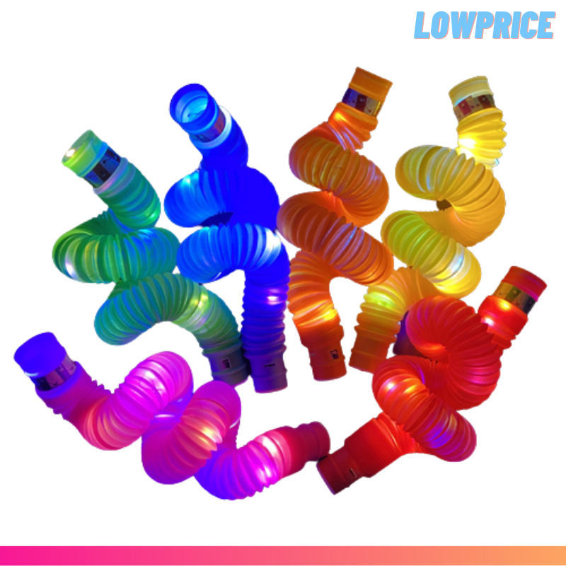 Mainan Viral Light Up Pop Tubes Pop Pipes / LED Pop Fidget Tubes ...