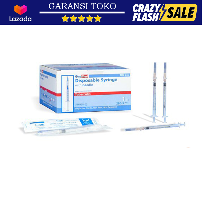 10 pcs OneMed Disposable Syringe 1 cc ONE MED SYRINGE WITH NEEDLE ...