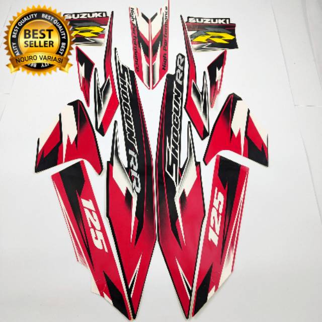 striping suzuki shogun rr 125 2008 hitam merah body standar berkualitas ...