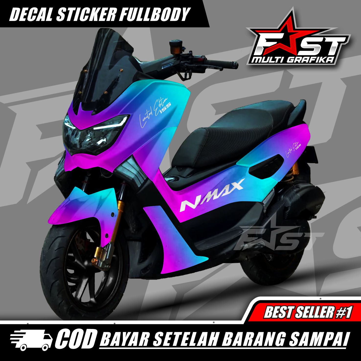 Decal Sticker Yamaha Nmax 155 Old Fullbody 2015-2019 Bunglon Decal ...