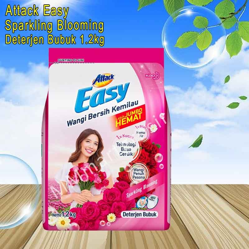 Attack Easy / Sabun Deterjen Bubuk / Aroma Sparkling Blooming / 1.2kg ...
