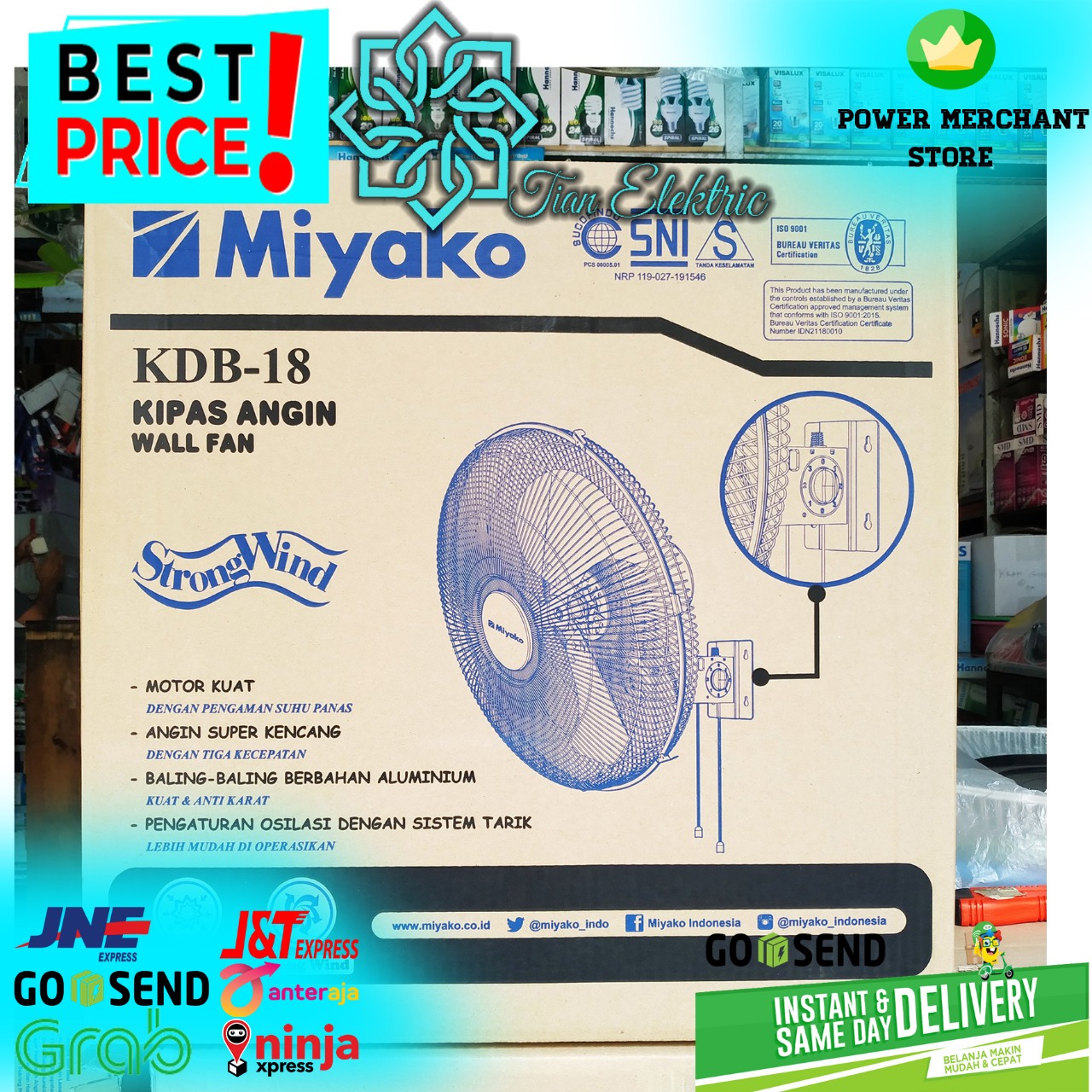 MIYAKO KDB-18 Wall Fan / Kipas Angin Dinding | Lazada Indonesia