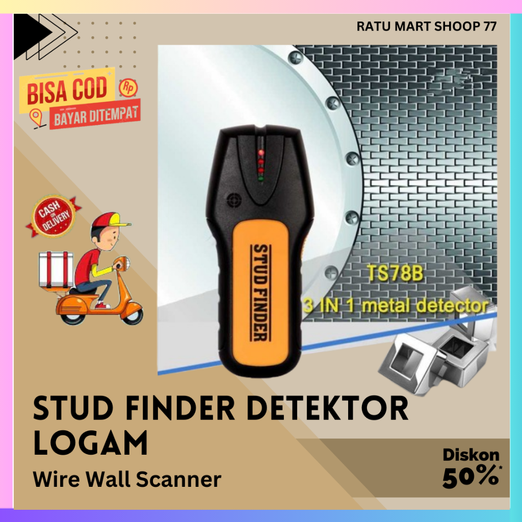 Stud Finder Detektor Logam Wire Wall Scanner - Alat Pendeteksi Emas ...