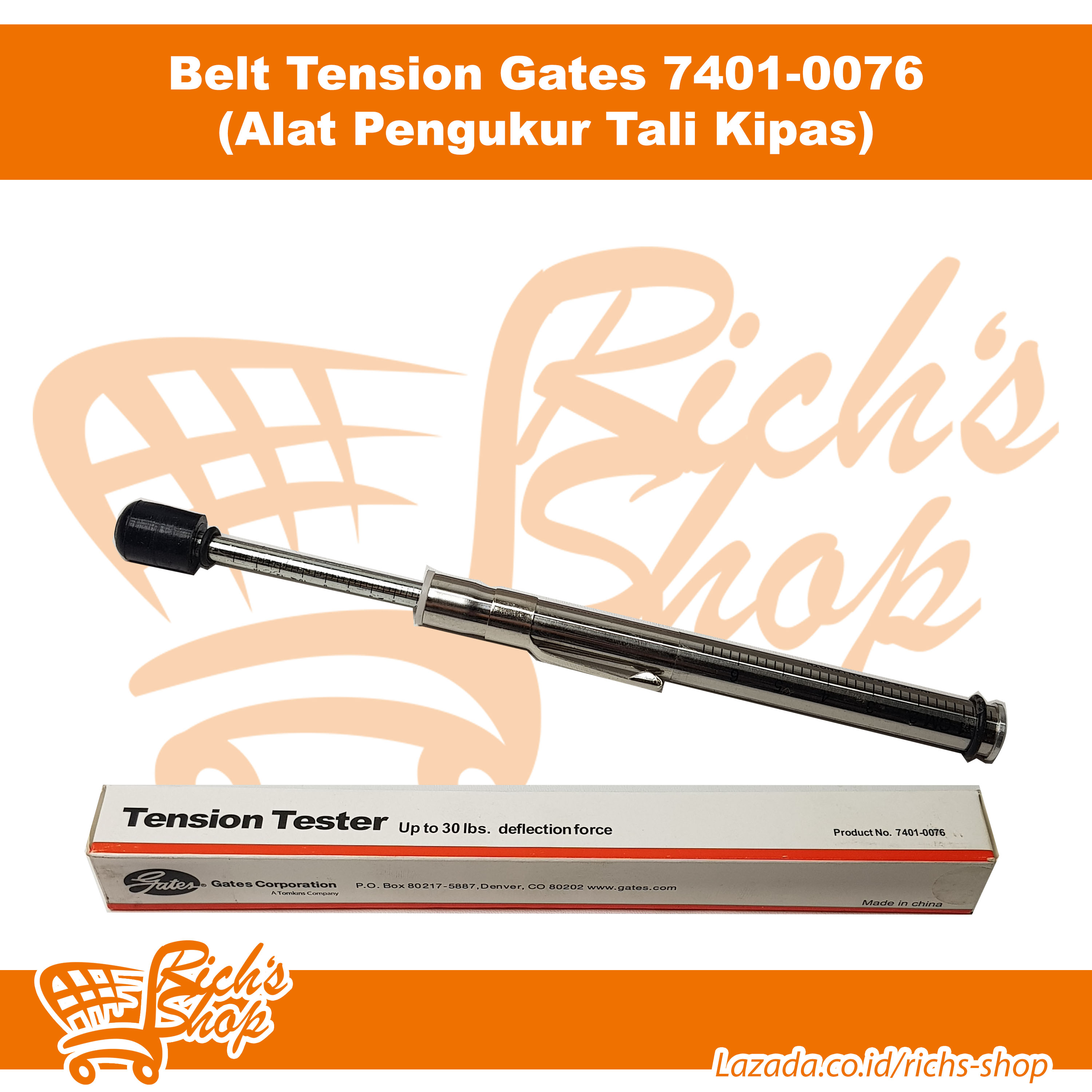 Alat Ukur Ketegangan Fan Belt Tali Kipas Belt Tension Gates 7401-0076 ...