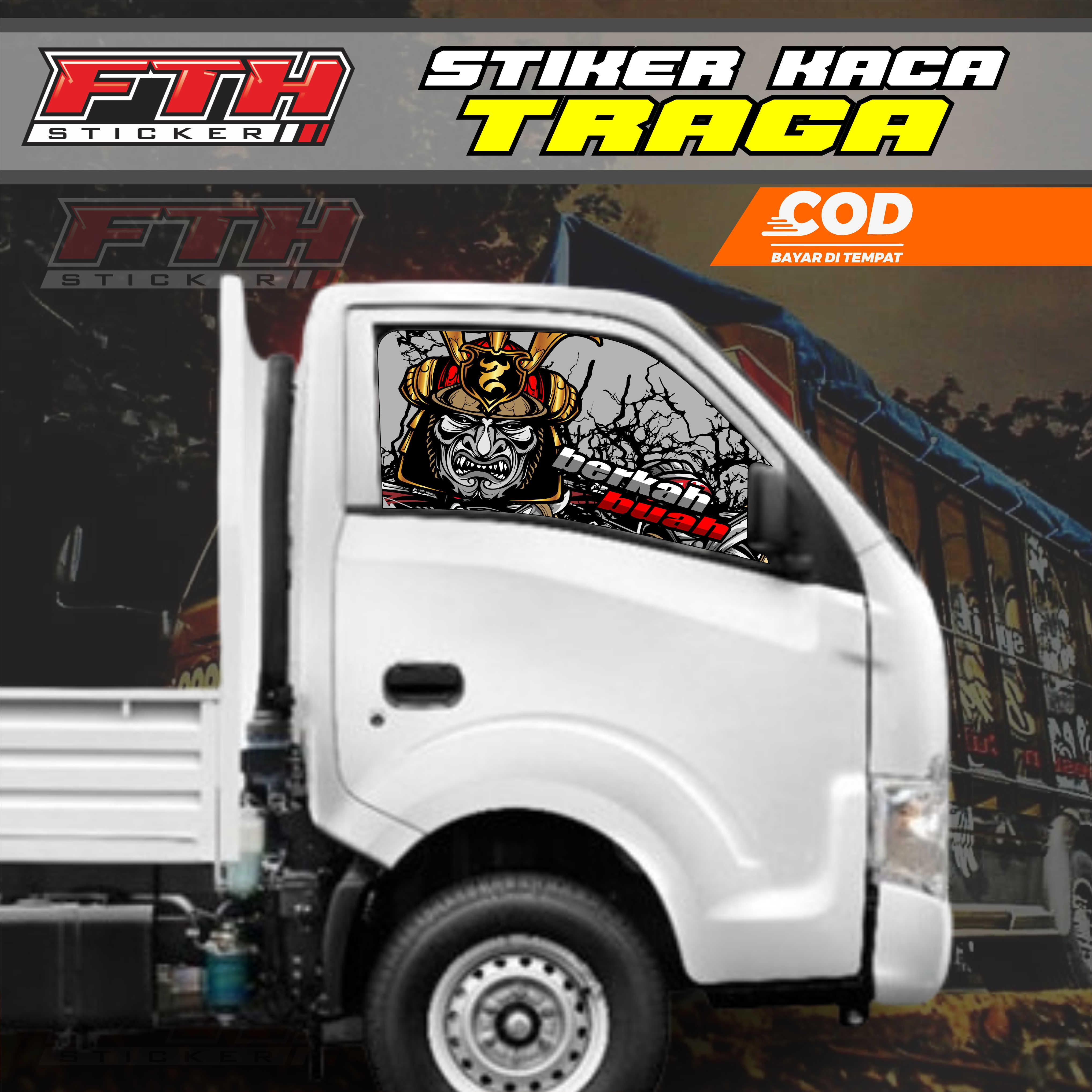 stiker kaca sticker oneway mobil traga bisa request | Lazada Indonesia