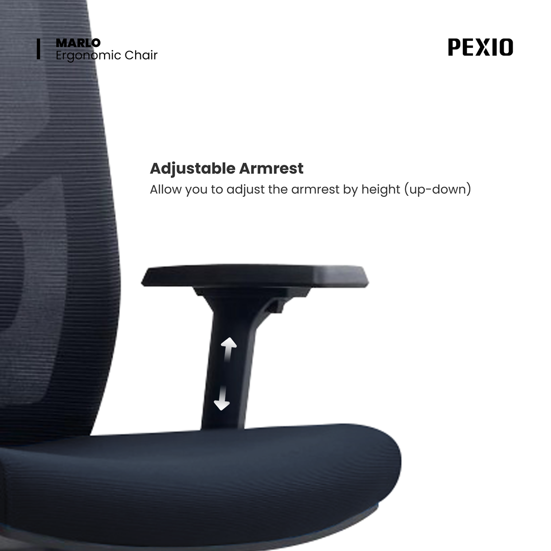 Pexio Marlo Kursi Kantor Ergonomis Hitam (Jabodetabek) | Lazada Indonesia