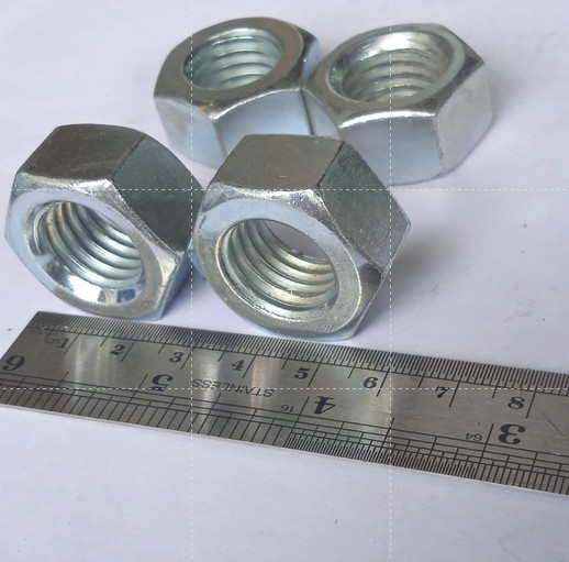 MUR PUTIH M18 KUNCI 27 MUR HEX NUT 18 MM MUR GALVANIS M18 PITCH DRAT 2. ...