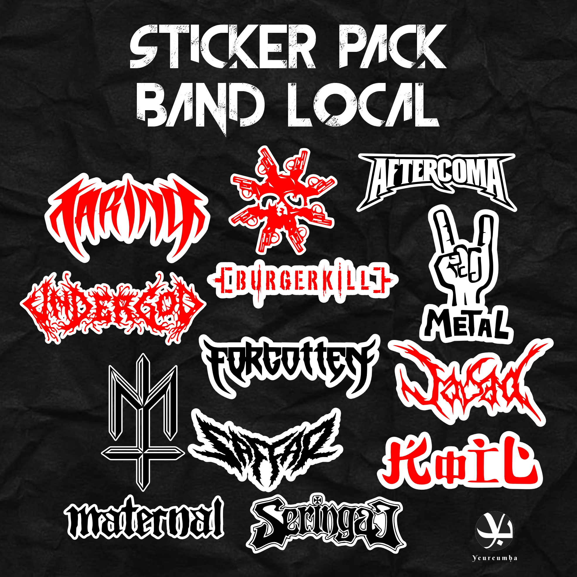 STIKER - BAND LOKAL - METAL VERSI - STIKER AESTHETIC LAPTOP, AKSESORIS ...