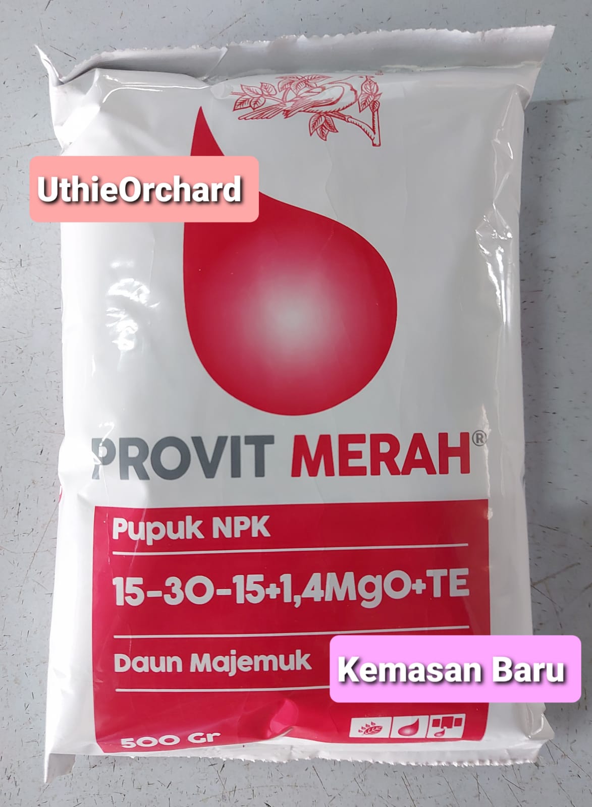 Meroke Provit Merah Pupuk NPK Bunga Kemasan Pabrik 500 gr | Lazada ...