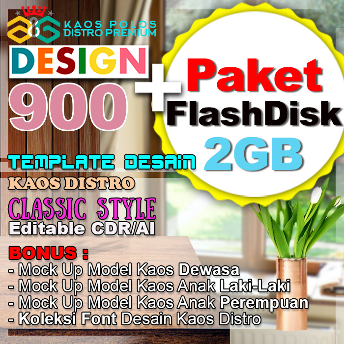 Paket Kumpulan Koleksi Template Desain Kaos Tema DISTRO CLASSIC ...