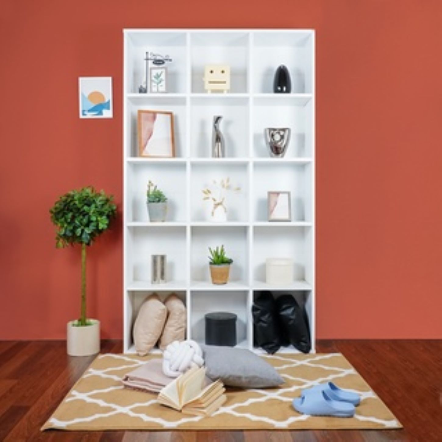 Bookcase 3x5 I Rak Buku 5 Susun | Rak Buku Minimalis | Lemari Display ...