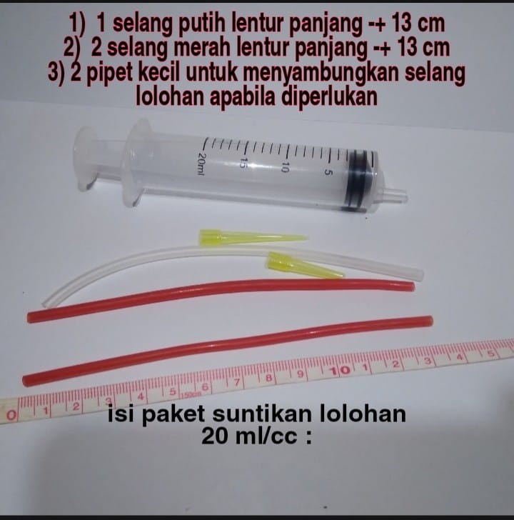 Syringe Suntikan 20 Ml 20 cc Spet Alat Loloh Lolohan Bubur Pakan ...