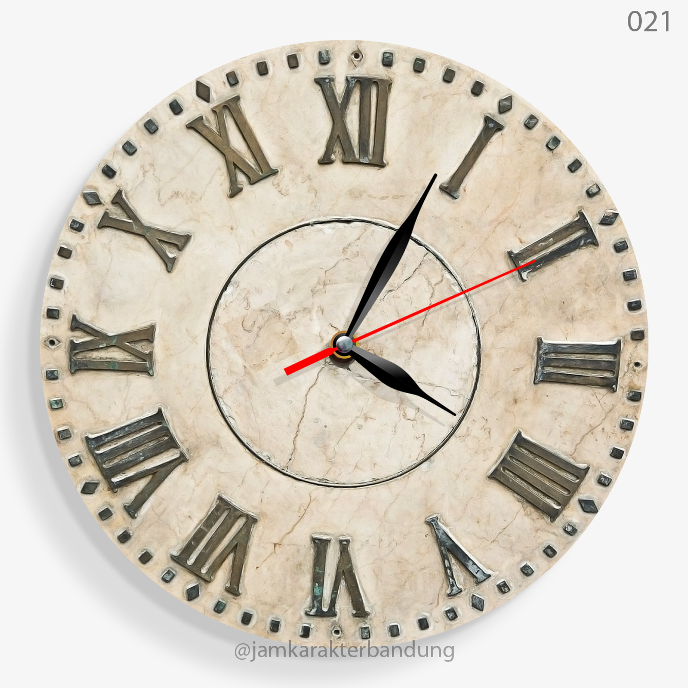 021 Jam Dinding Vintage Klasik Retro Minimalis Jam Karakter Bandung ...