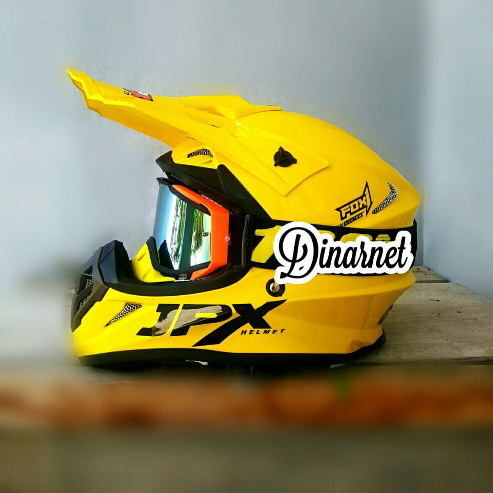 Helm Jpx Cross Trail Yellow Lemon Bumblebee Solid Trabas Supermoto Klx ...