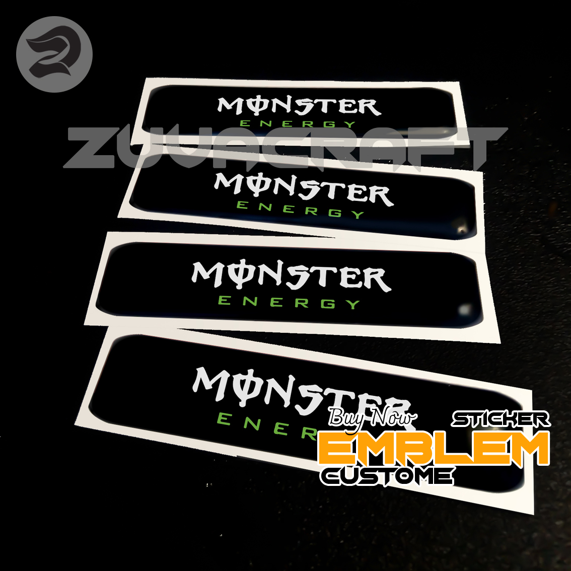 STIKER MOTOR HONDA EMBLEM TIMBUL ESP 3D LOGO Monster Energy BOX FILTER ...