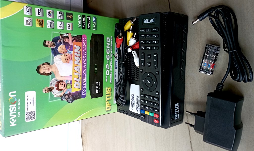Satellite Receiver OPTUS OP66HD Hybrid Gratis TV Nasional dan RCTI ...
