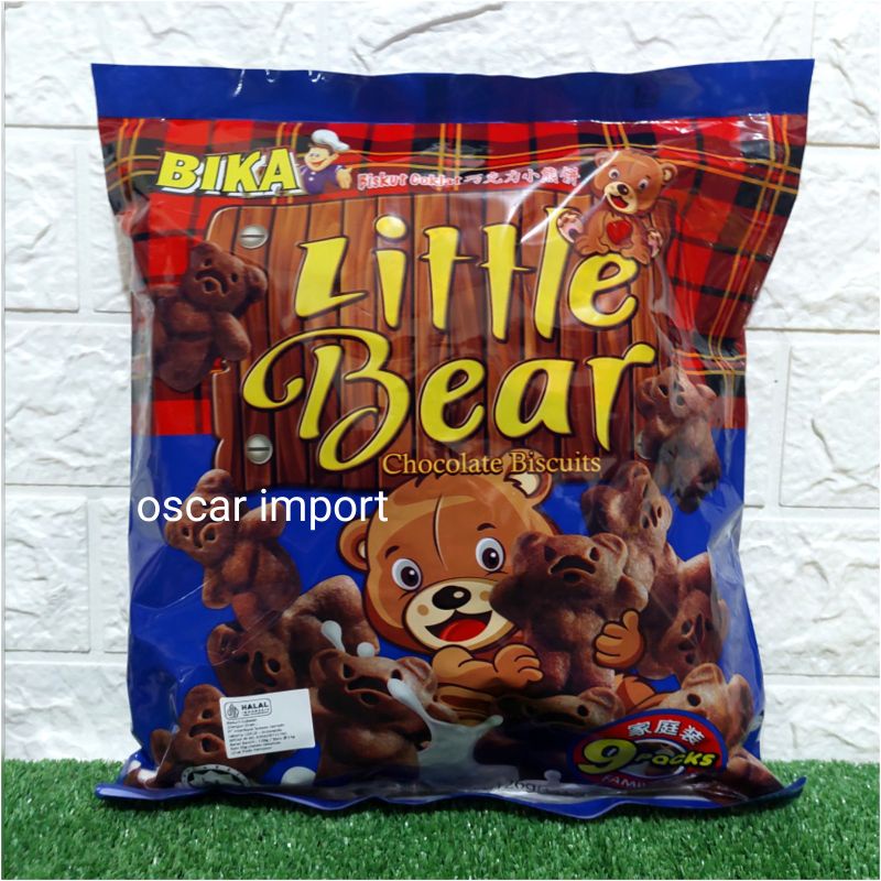 Bika Little Bear Family Pack 9's Chocolate teddy biscuit biskuit ...